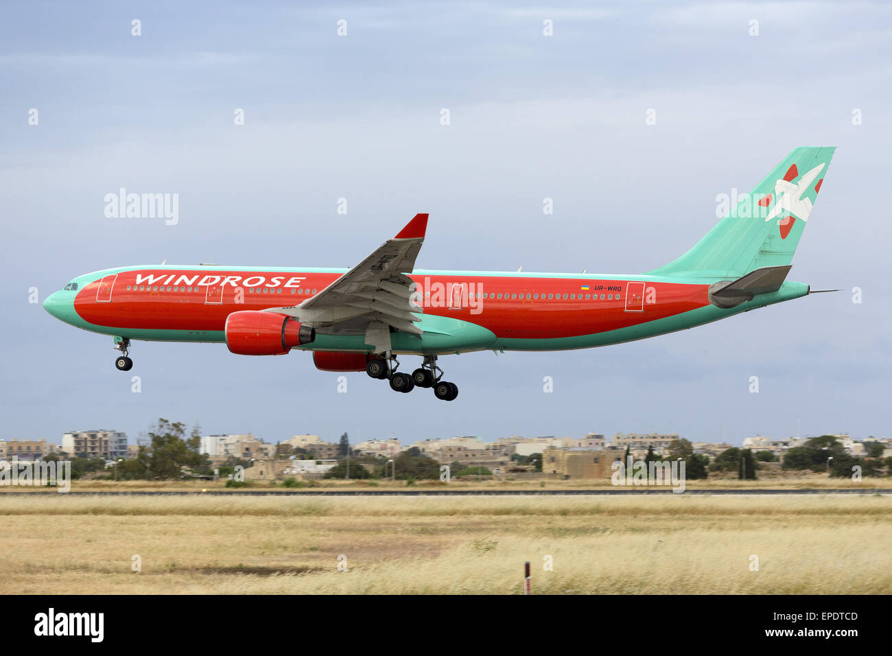 Windrose Airbus A330 arriving in Malta for servicing at Lufthansa ...