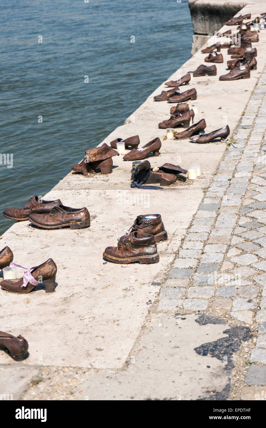 Shoes on the Danube memorial dedicated to the Jews murdered in Budapest ...