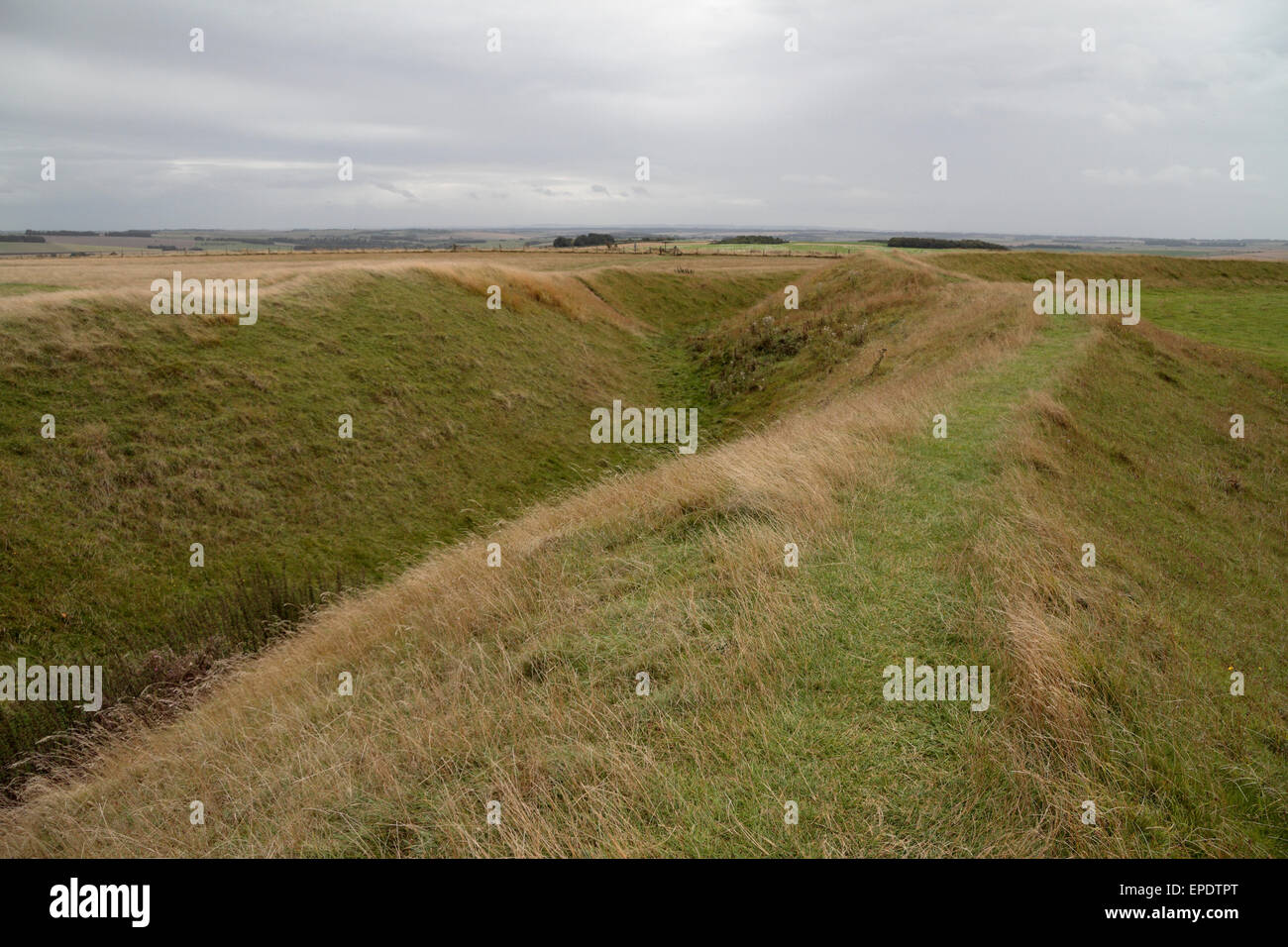 Uffington Castle, an early Iron Age (with underlying Bronze Age) hill ...