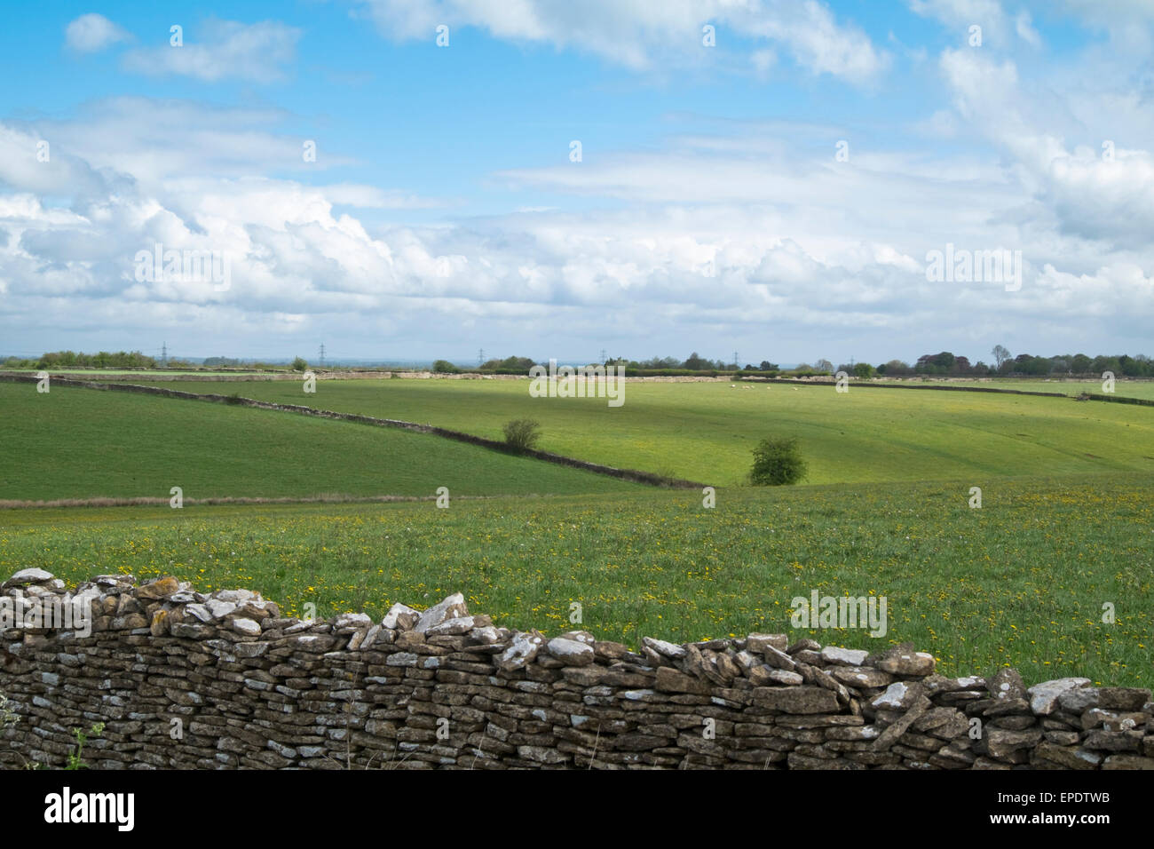 The English countryside Gloucestershire England. Looking from ...