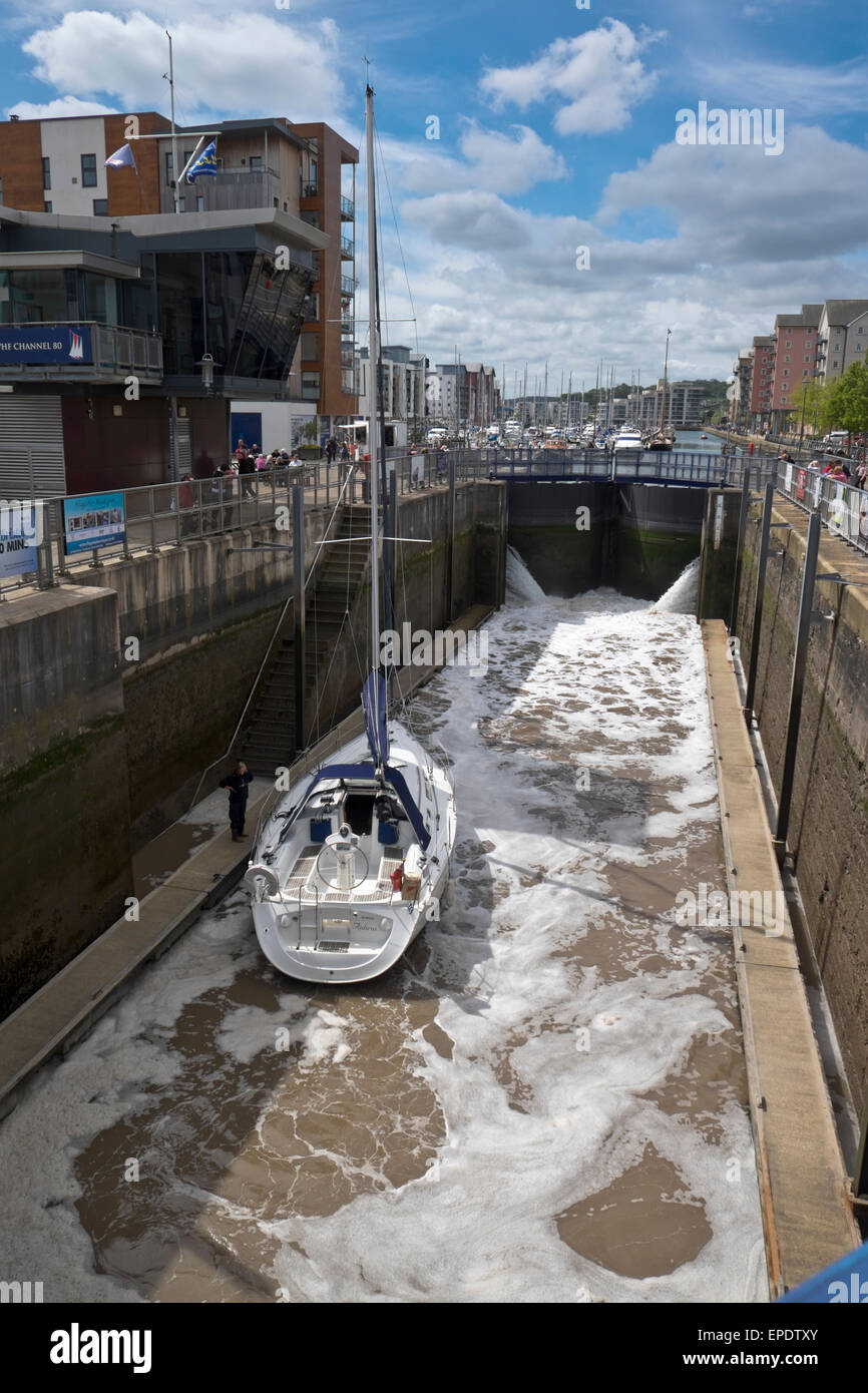 The Lock Portishead Marina , on the North Somerset Coast Stock Photo ...