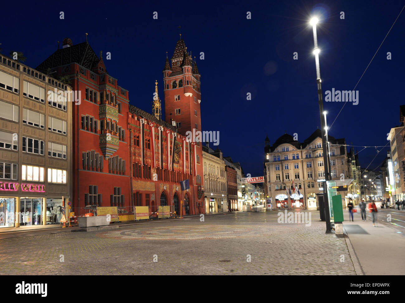 The Basel's Town Hall at night, Switzerland Stock Photo - Alamy