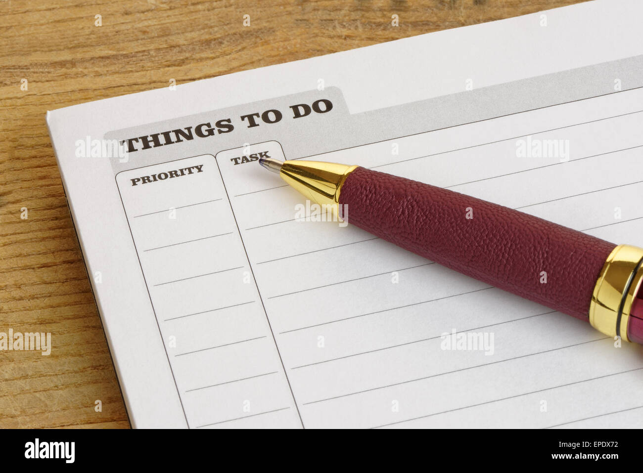 Check list things to do hi-res stock photography and images - Alamy