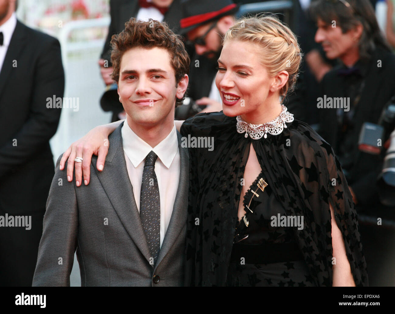 Cannes, France. 17th May, 2015. Actress Sienna Miller and Xavier Dolan ...