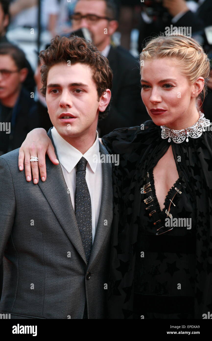 Cannes, France. 17th May, 2015. Actress Sienna Miller and Xavier Dolan ...