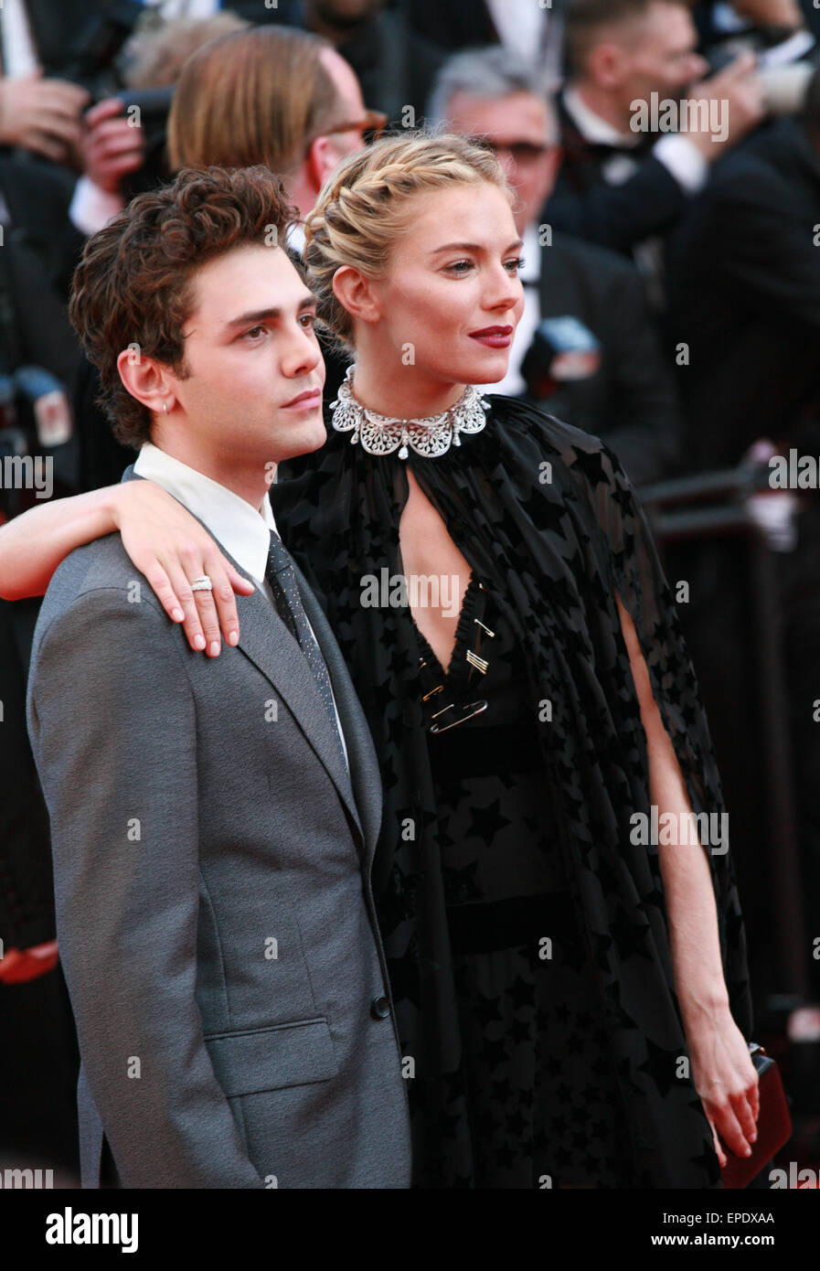 Cannes, France. 17th May, 2015. Actress Sienna Miller and Xavier Dolan ...