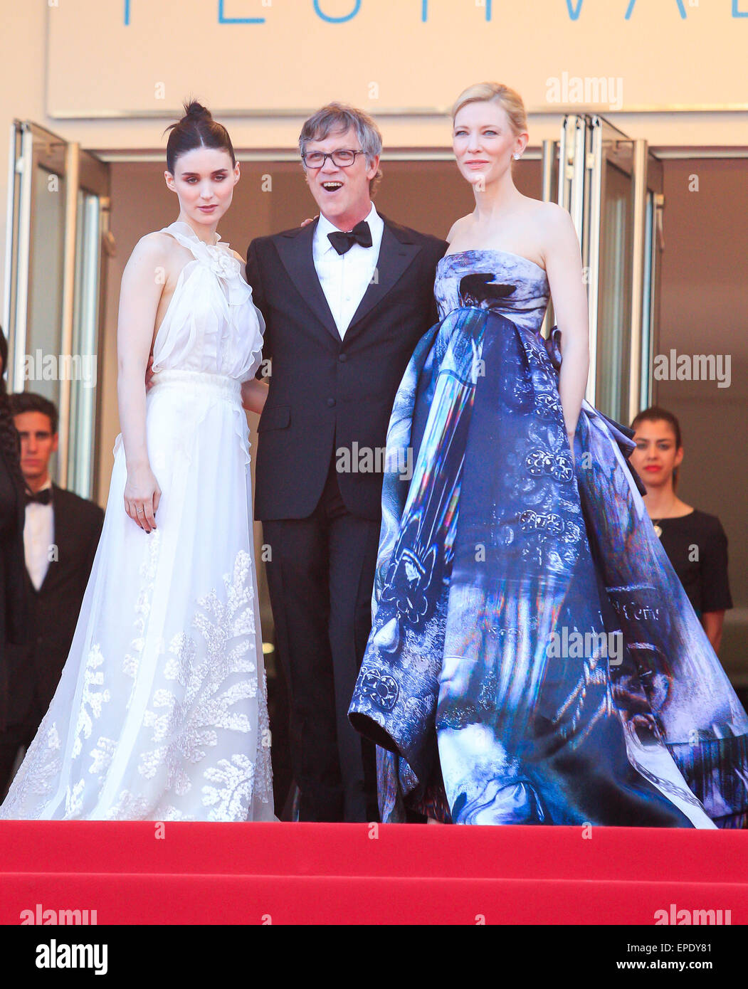 Cannes, France. 17th May, 2015. Rooney Mara, Todd Haynes, Cate ...