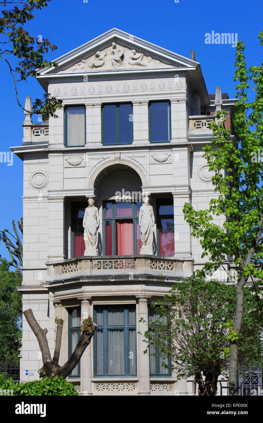 Detail of a neoclassical manor from 1904 which is part of "The Temple ...