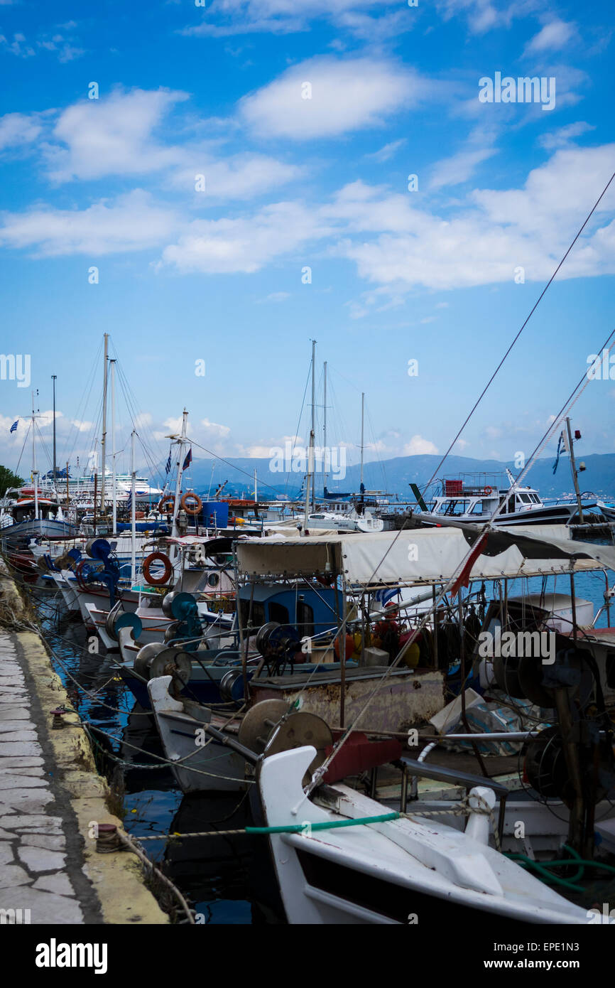 Fishing Boats Corfu Stock Photo - Alamy