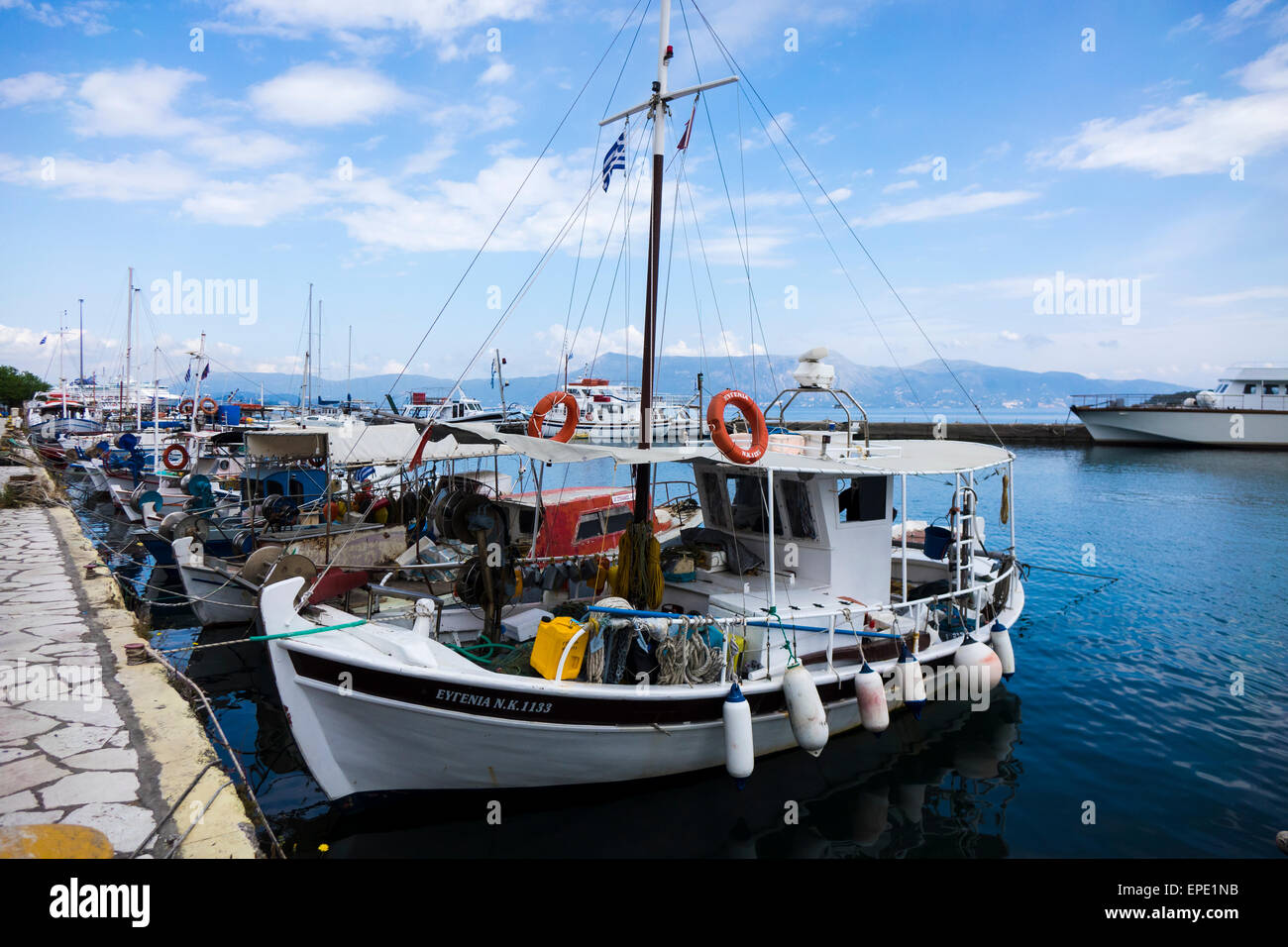 Fishing Boats Corfu Stock Photo - Alamy