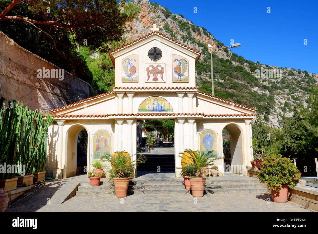 The Orthodox church in Crete island, Greece Stock Photo - Alamy