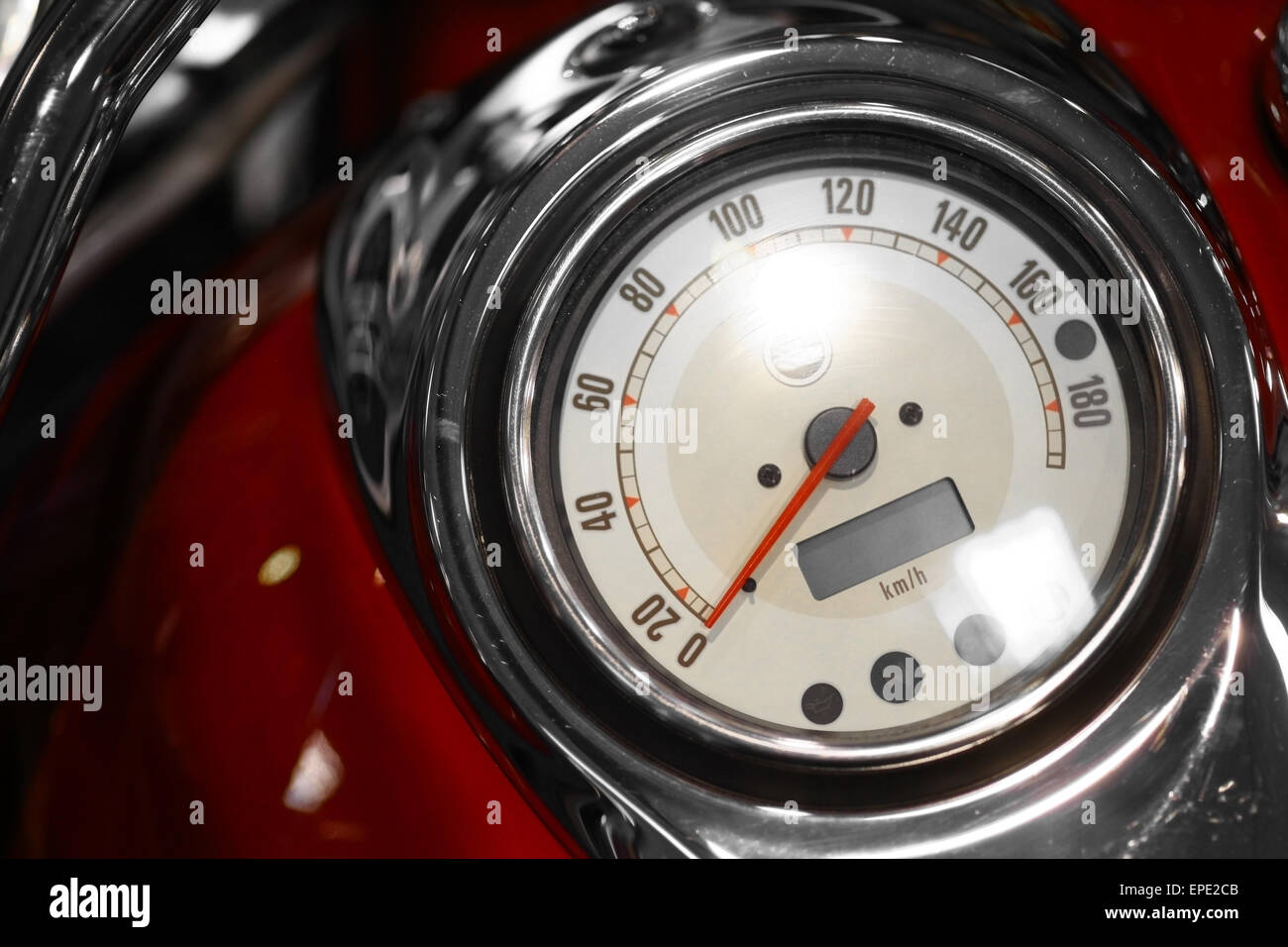 Color detail with the speedometer of a motorcycle Stock Photo - Alamy