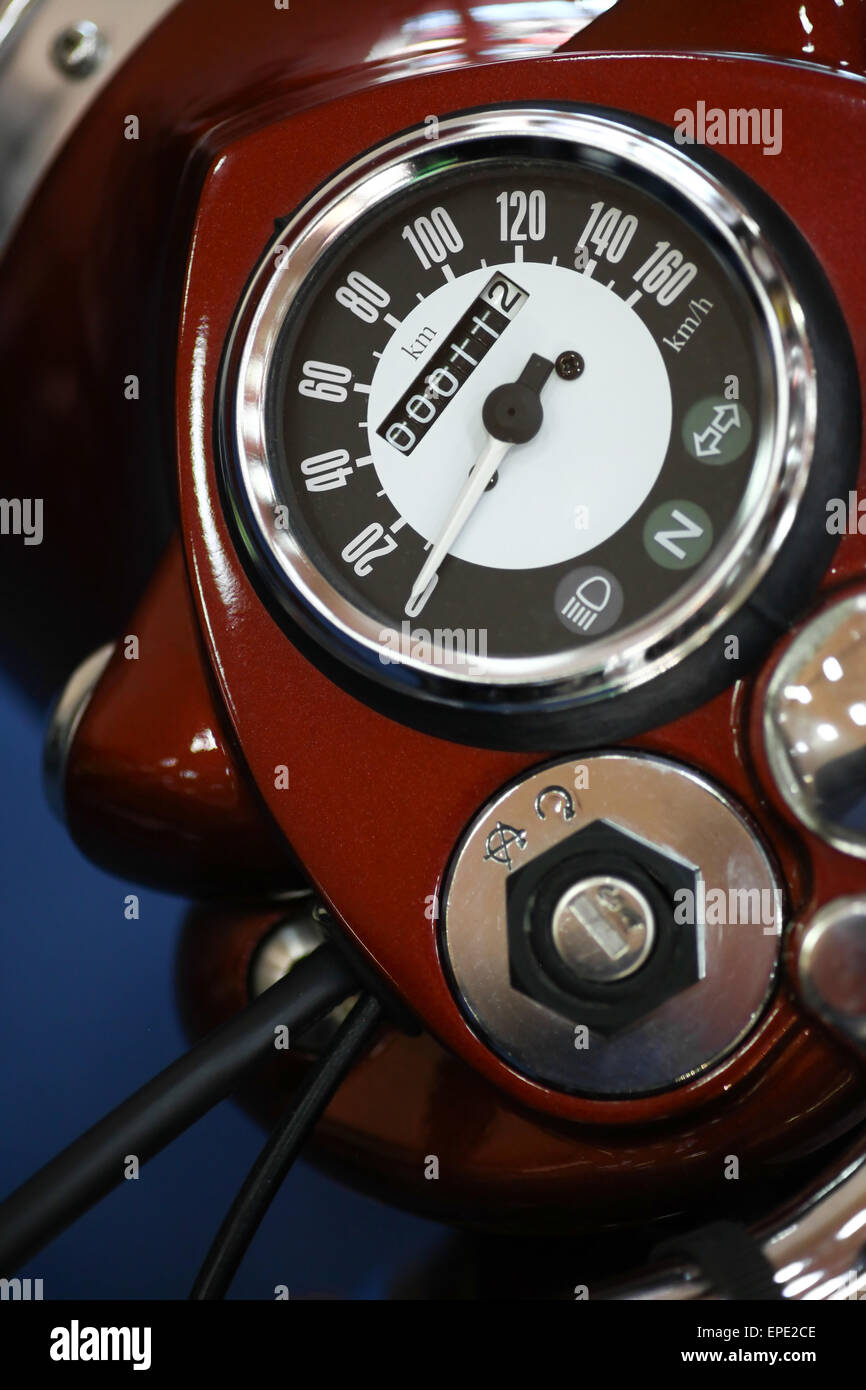 Color detail with the speedometer of a motorcycle Stock Photo - Alamy