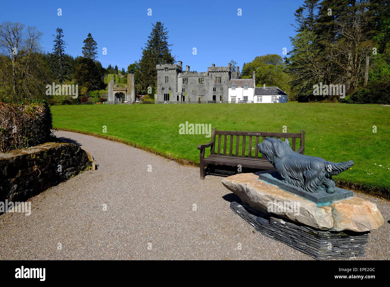 Isle of Skye, Scotland Raven Monument at Armadale Castle a ruined ...