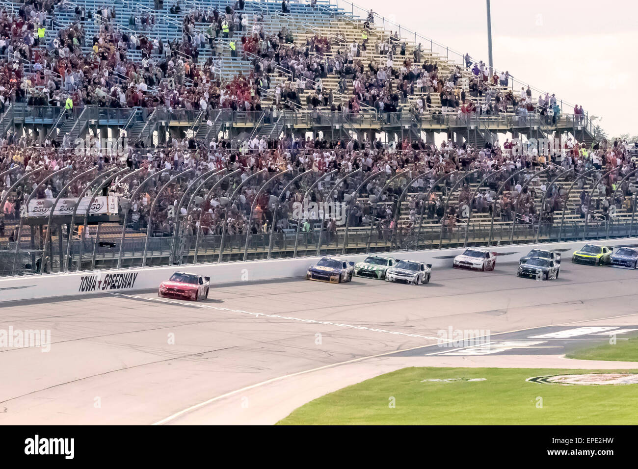 Newton, Iowa, USA. 17th May, 2015. Chris Buescher (60) wins the 3M 250 ...