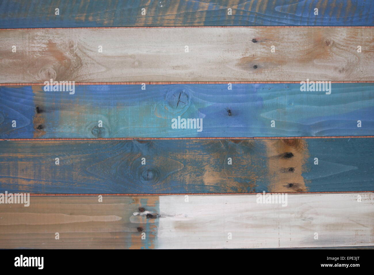 blue wooden wood painted paint stain background with copy space Stock ...