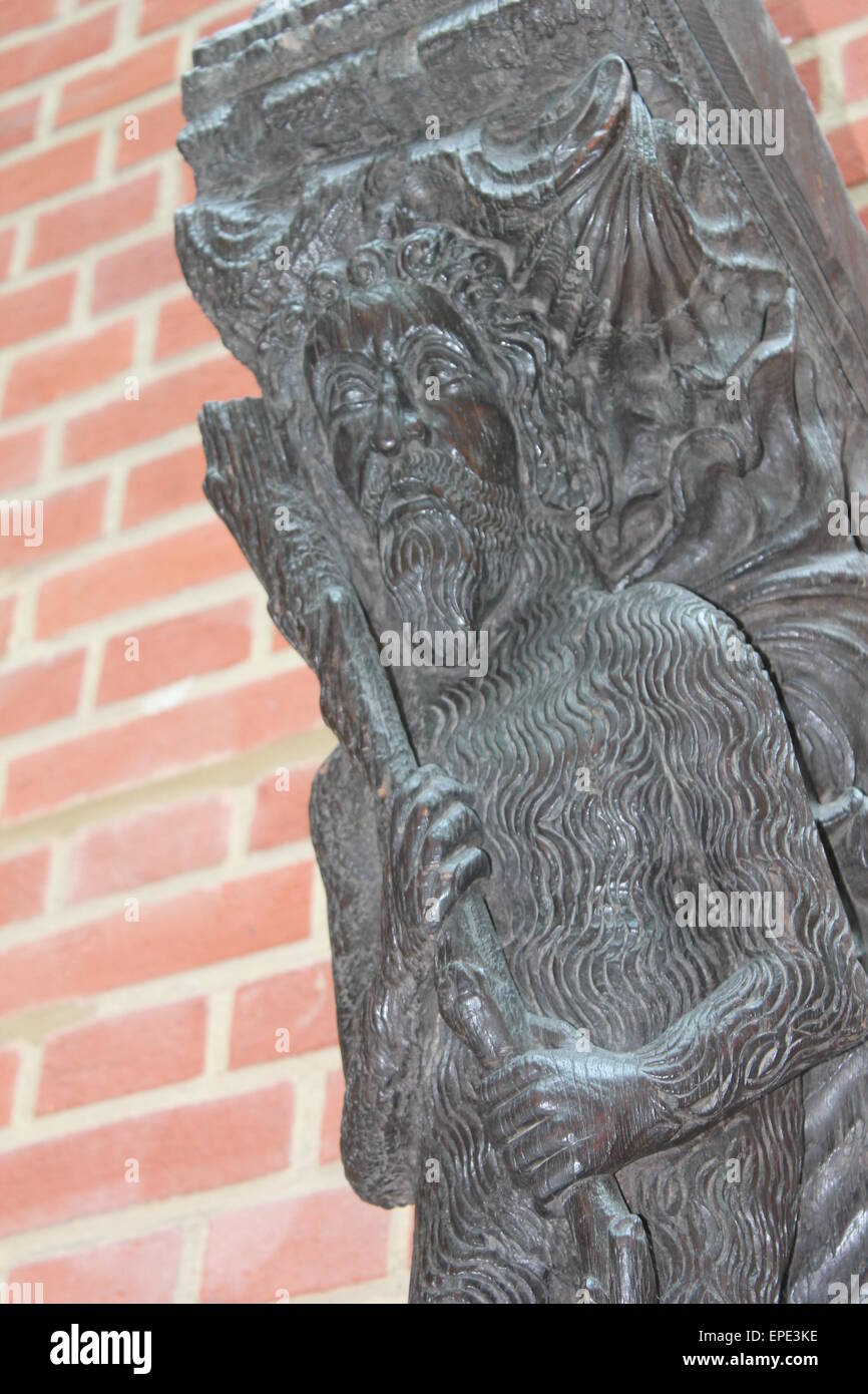 wooden carved medieval gargoyle Stock Photo - Alamy
