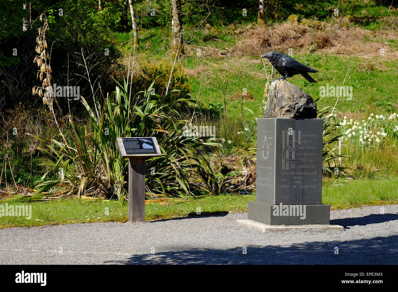 Isle of Skye, Scotland Raven Monument at Armadale Castle a ruined ...