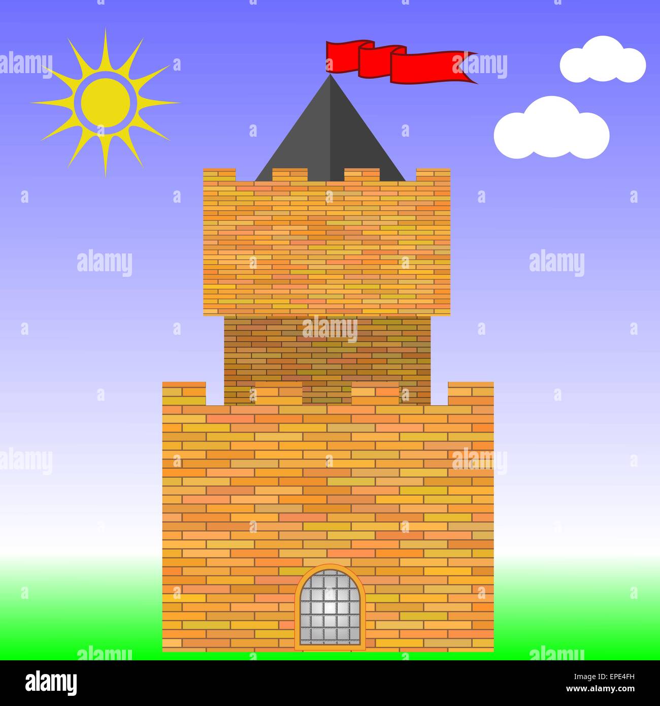 Brick military architecture Stock Vector Images - Alamy