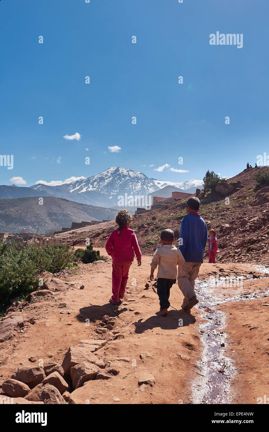 Young Berber Children in the Atlas Mountains, Morocco Stock Photo - Alamy