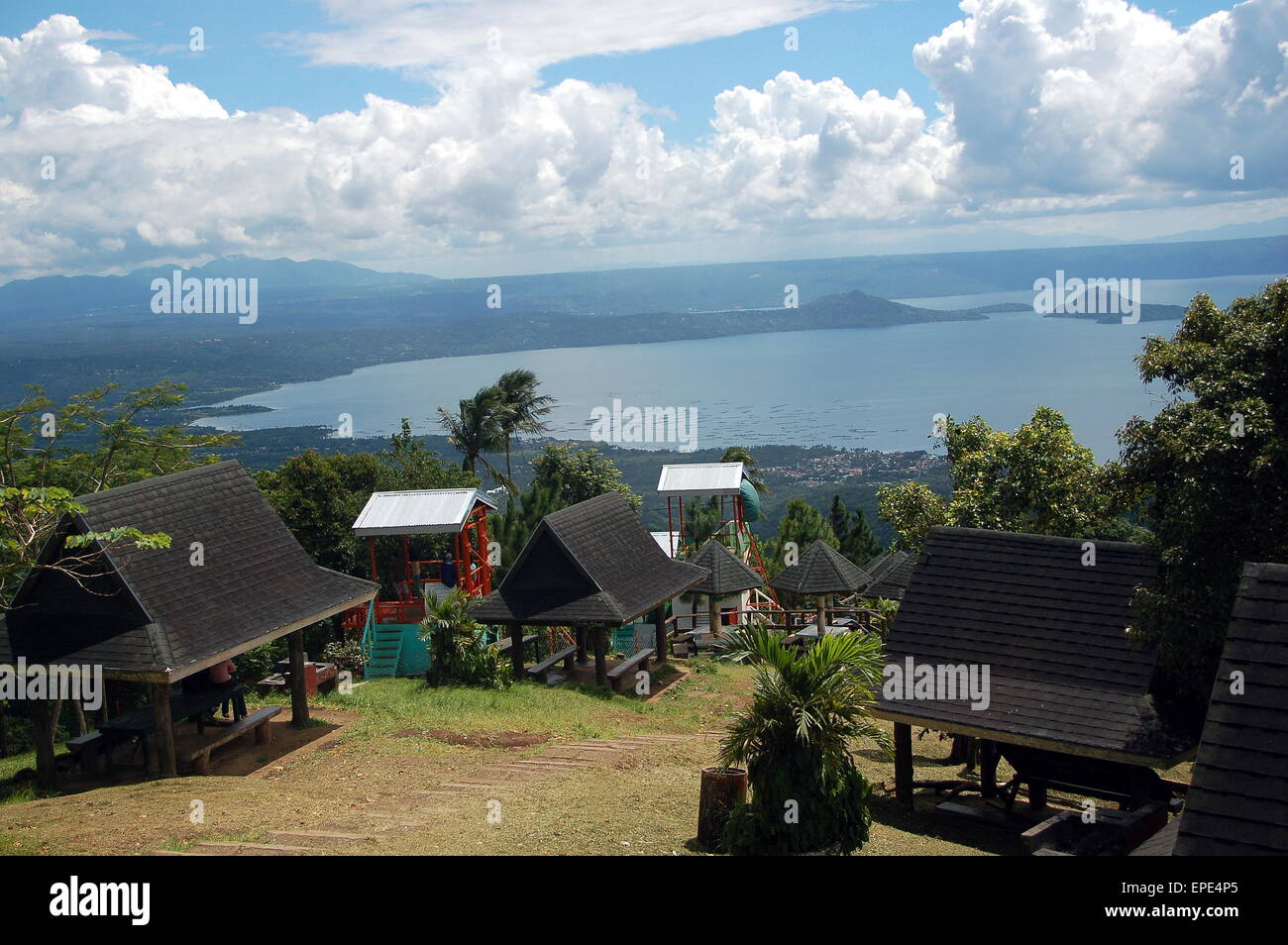 A view of the Taal lake from the Peoples' Park in Tagaytay Stock Photo ...