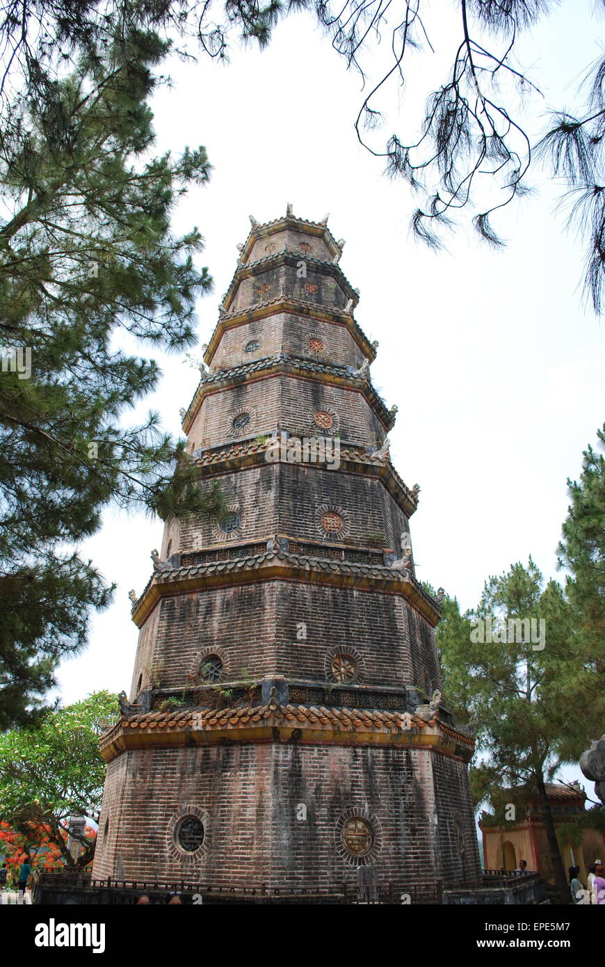 Thien Mu Pagoda, Hue, Vietnam. Unesco World Heritage Site Stock Photo ...