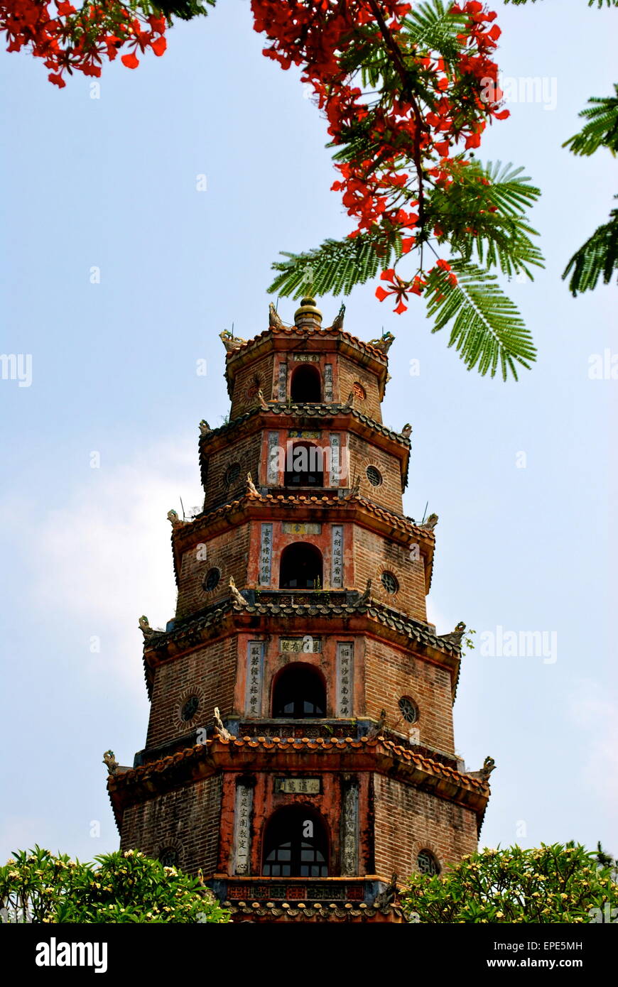 Thien Mu Pagoda, Hue, Vietnam. Unesco World Heritage Site Stock Photo ...