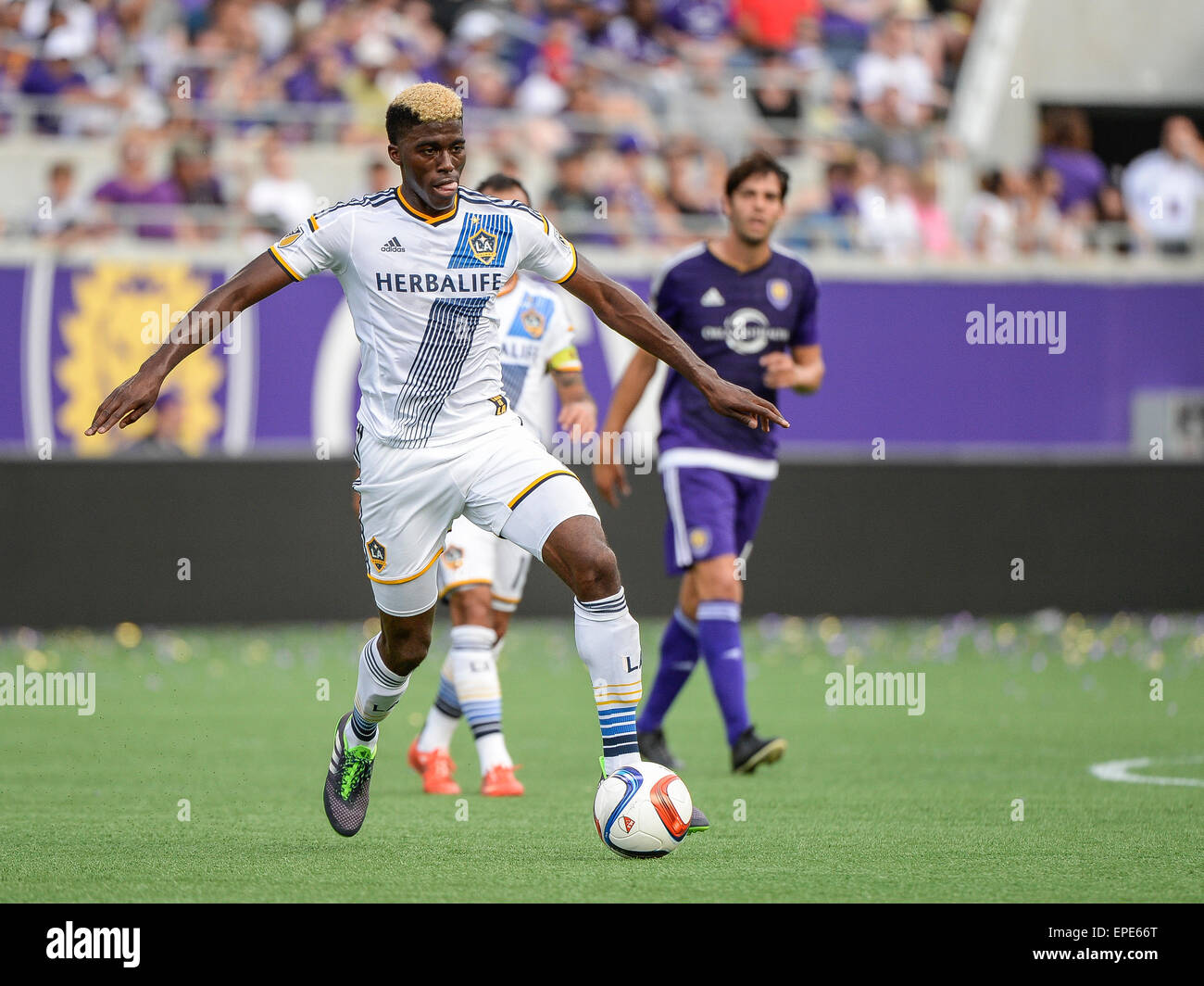 Orlando, Florida, USA. 17th May, 2015. LA Galaxy forward Gyasi Zardes ...