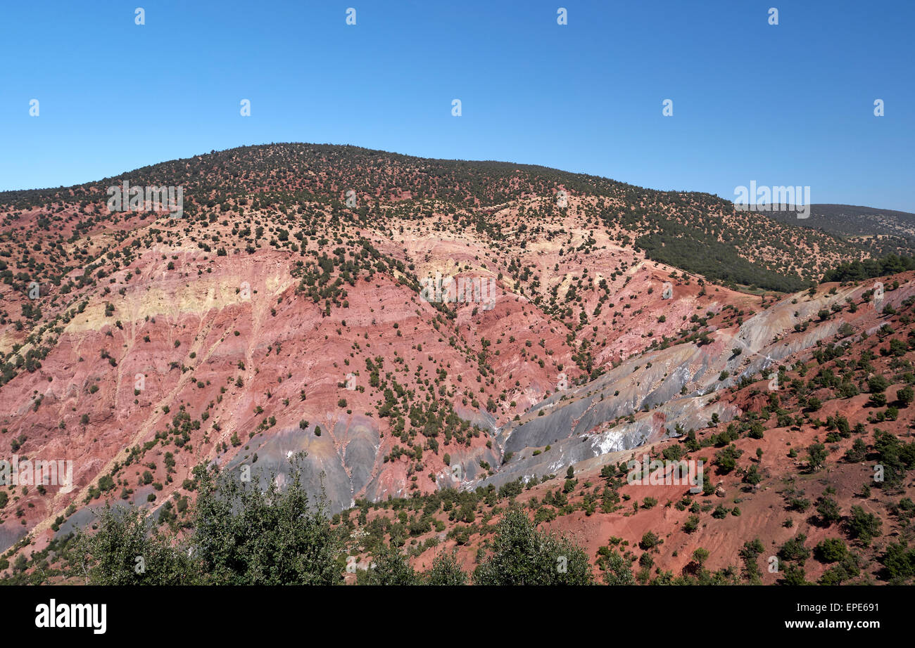 Sand colored soil in the Atlas mountains In North Morocco Stock Photo ...