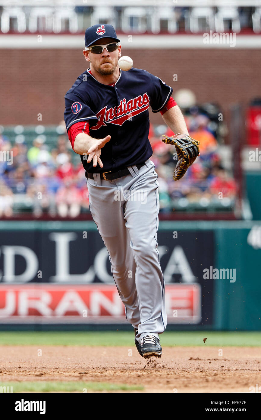 Arlington, Texas, USA. 17th May, 2015. Cleveland Indians right fielder ...