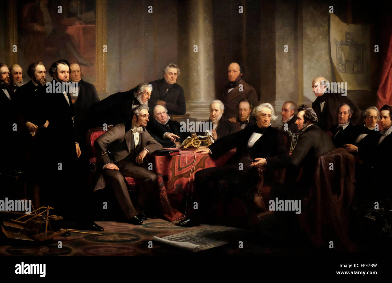 Men of Progress, 1862, Christian Schussele Stock Photo - Alamy