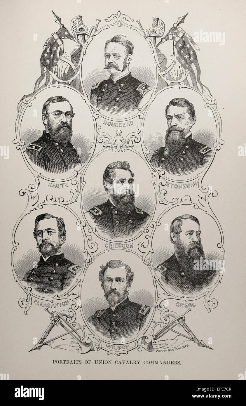 Portraits of Union Cavalry Commanders - USA Civil War - Wilson, Gregg ...