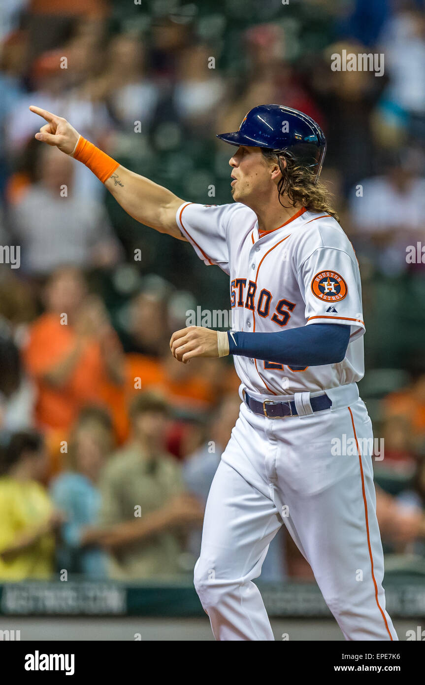 Houston, Texas, USA. 17th May, 2015. [Colby Rasmus] salutes the crowd ...