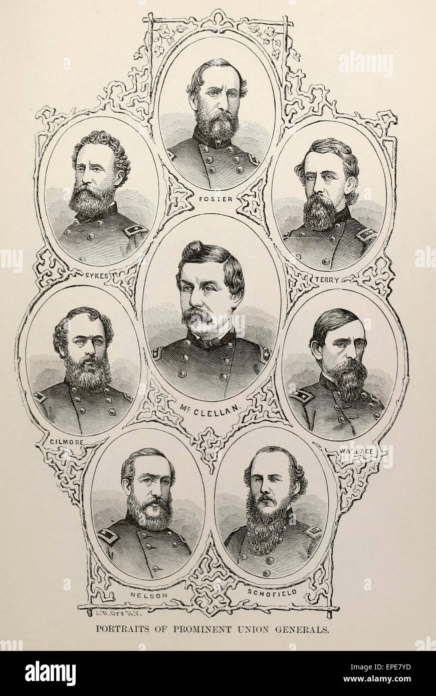 Portraits of Prominent Union Generals during the USA Civil War ...