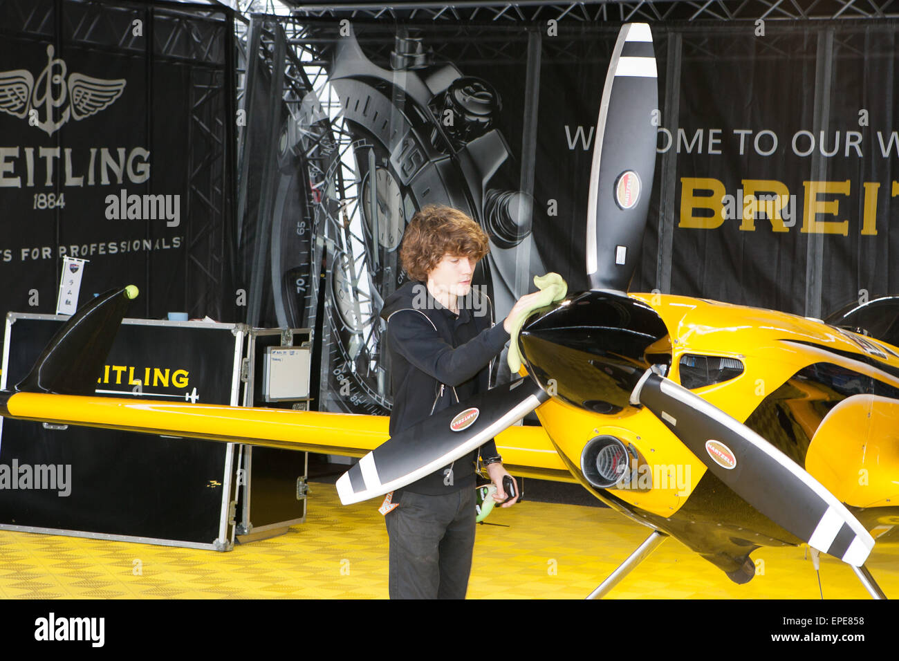 The hangar area at the 2015 Red Bull Air Race on May 16th, 2015 in ...