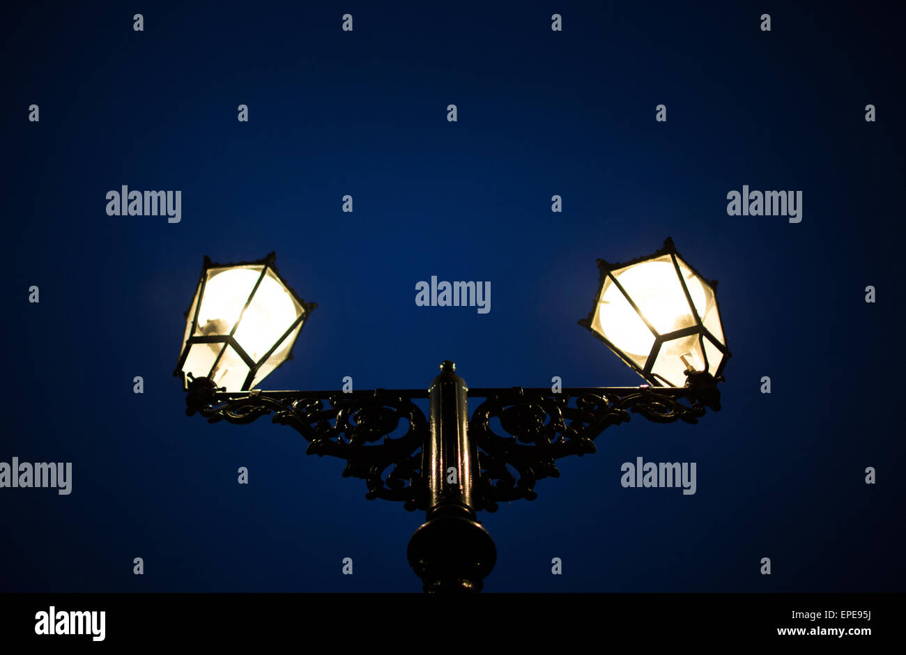 Duesseldorf, Germany. 14th May, 2015. Gas lamps stand in Duesseldorf ...