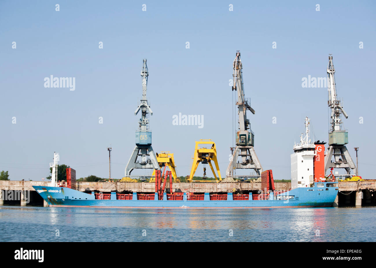 The harbour of Galati in Romania Stock Photo - Alamy