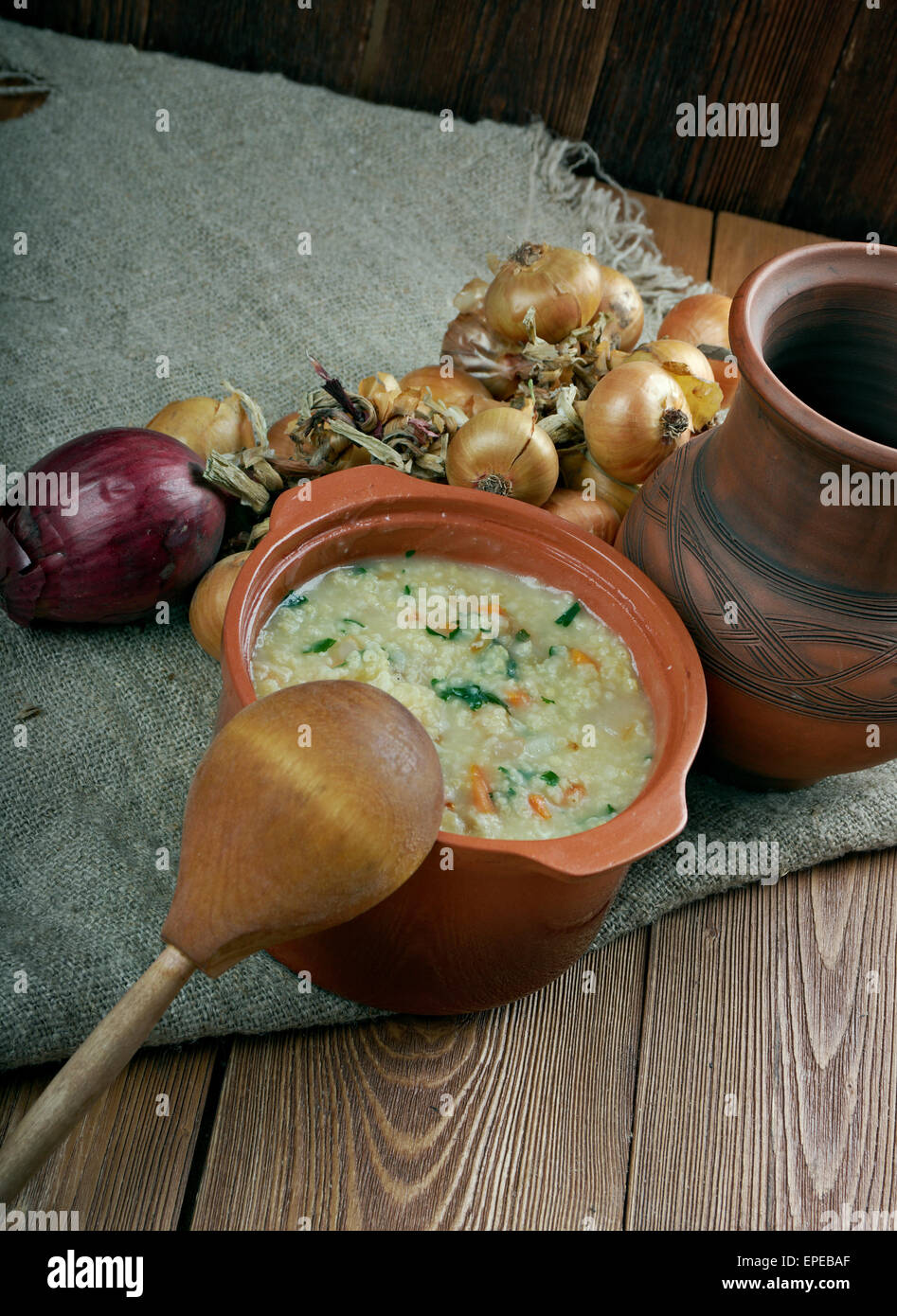 Kulesch - Ukrainian porridge. made from lard, millet and vegetables ...