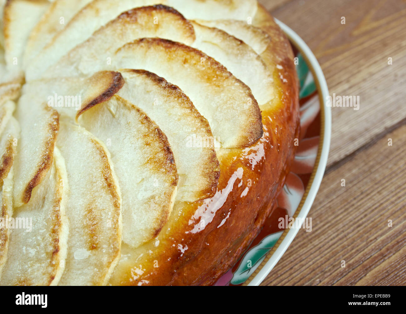 Tarte Normande - variant apple tart made in Normandy filled with apples ...