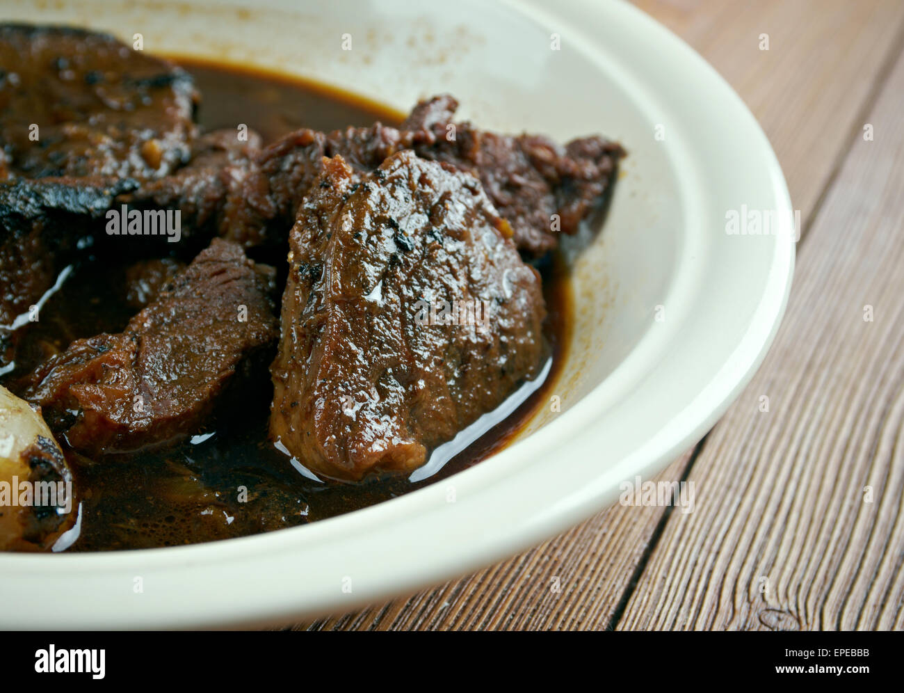 Sudderlapjes - Dutch braised beef steak Stock Photo - Alamy