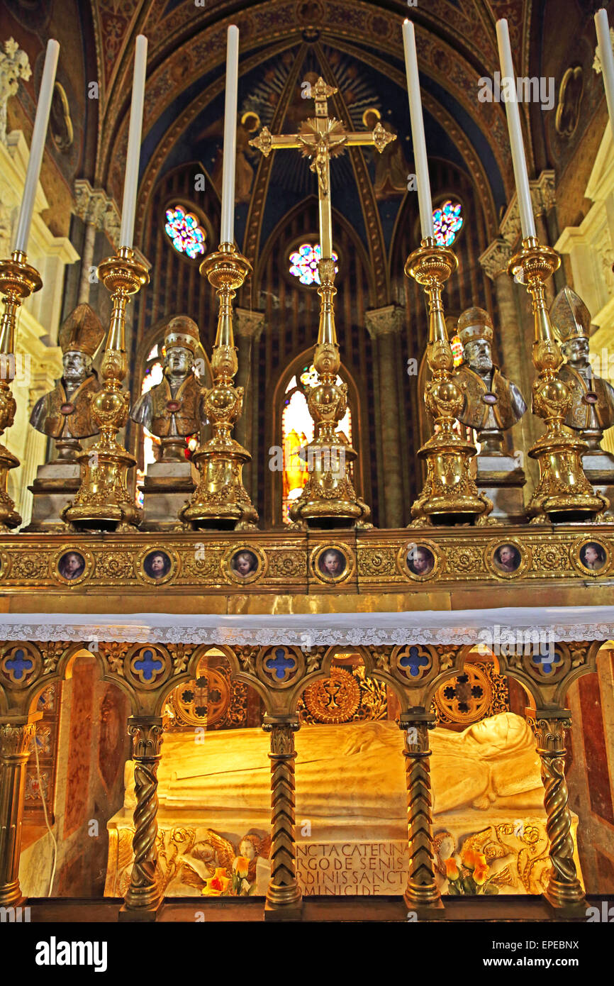 The Tomb of St Catherine of Siena in Santa Maria sopra Minerva church ...