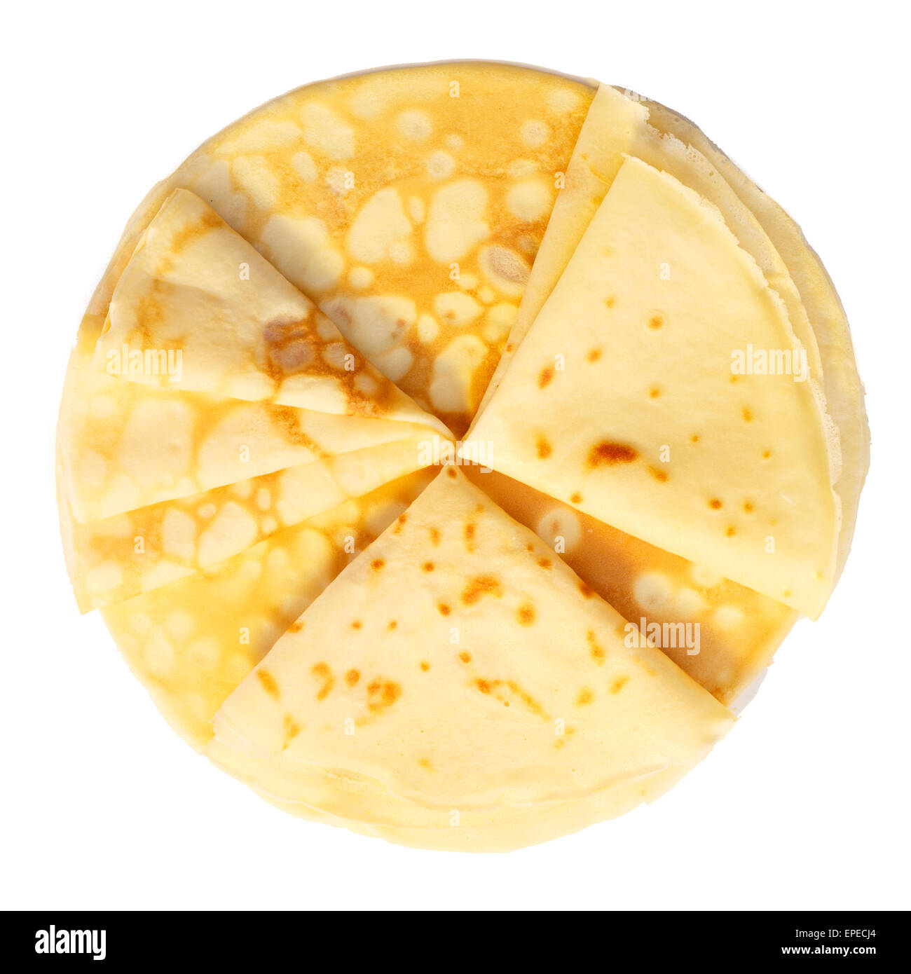 Stack of hearty crepes isolated on white Stock Photo - Alamy