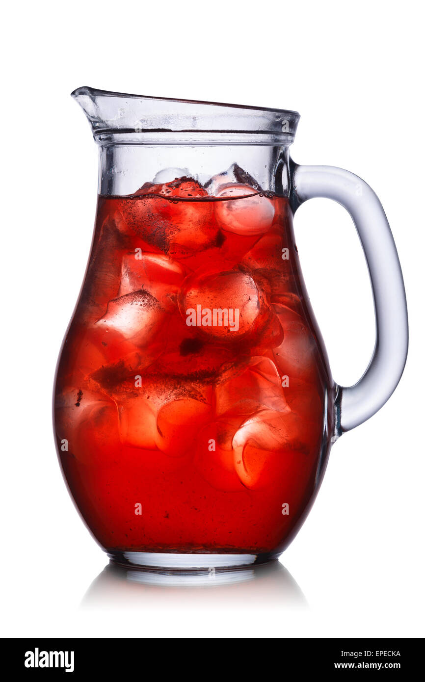 Backlit pitcher with iced drink. Isolated,easy fits to dark and light ...