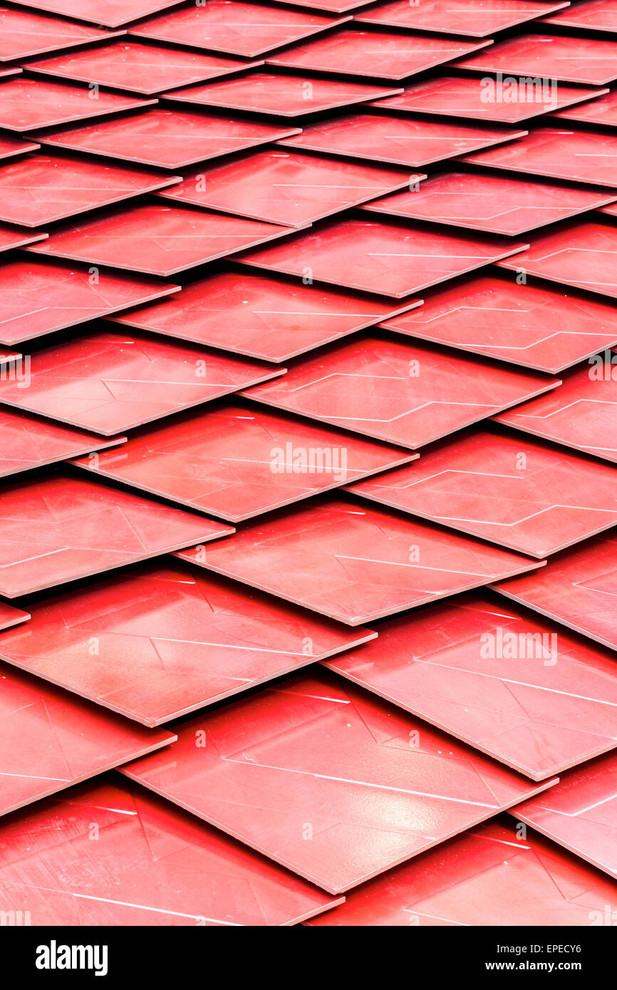 Red ceramic tiles. Milan Expo 2015, Vanke Pavilion, Milan, Italy ...