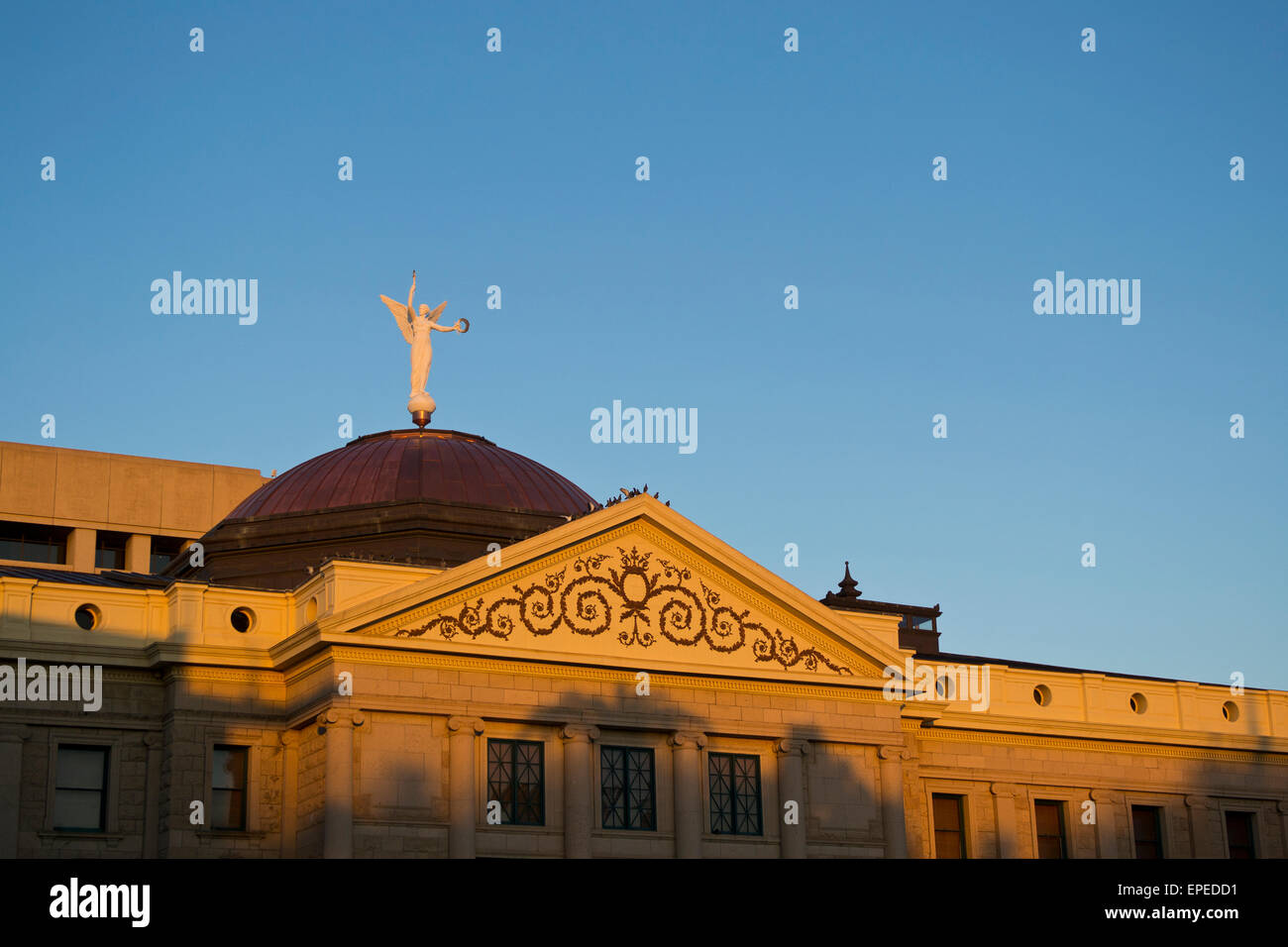 Arizona's state capitol building dome in Phoenix at sunrise Stock Photo ...