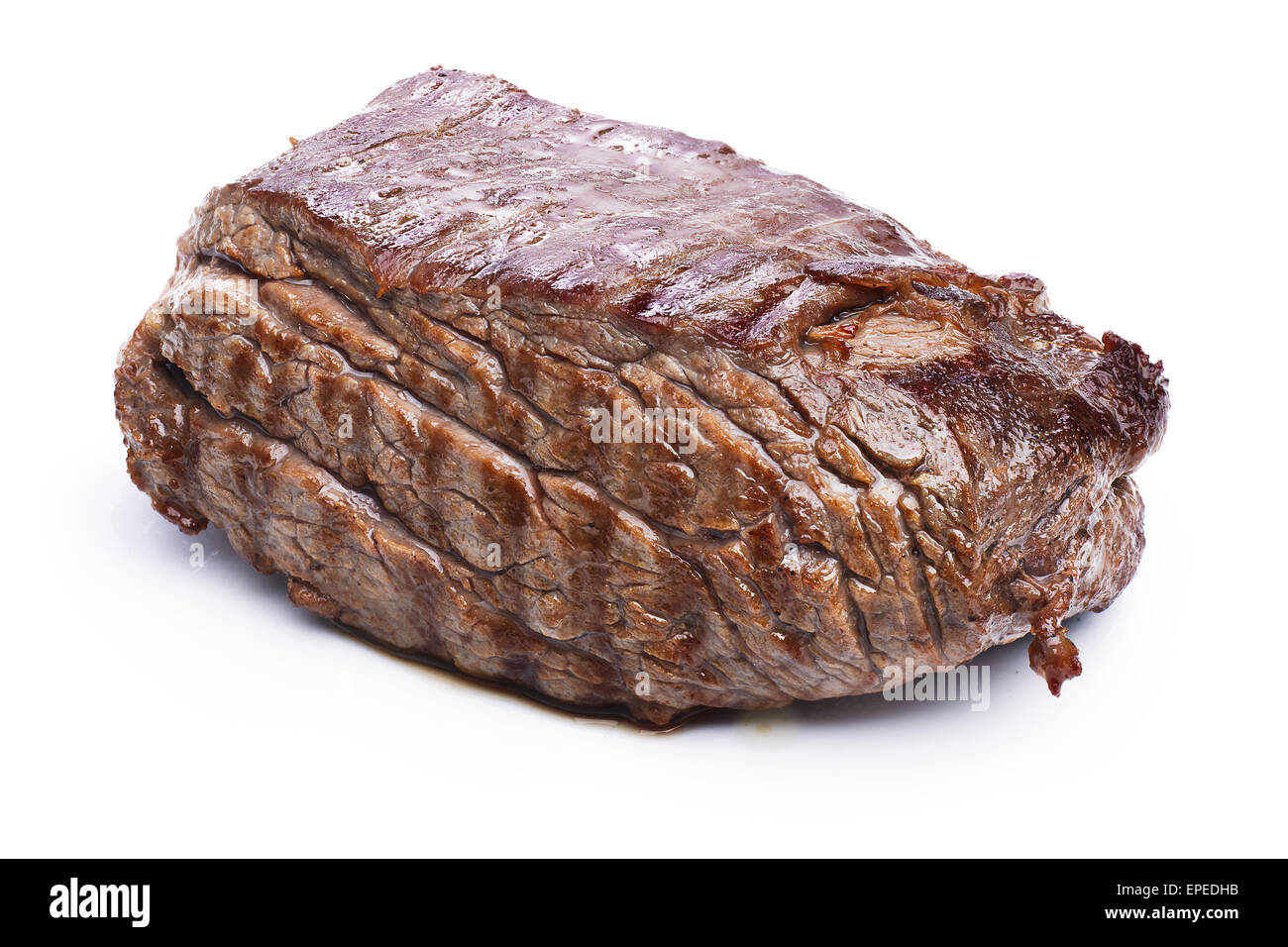 Grilled beef steak isolated on white. Steak BBQ. Hearty steak dinner ...