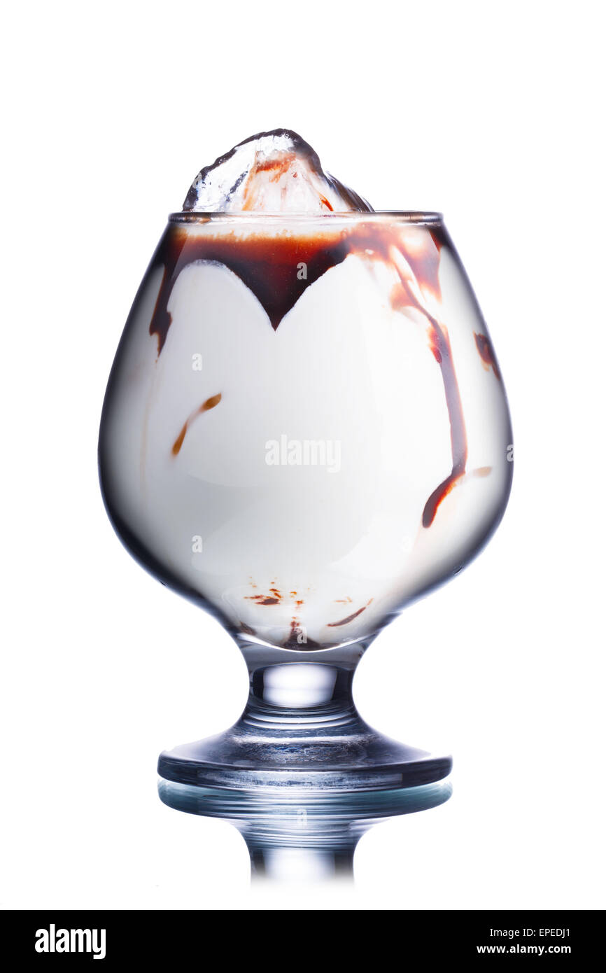 Cold rum cocktail. Summer refreshing cocktail with straws Stock Photo ...