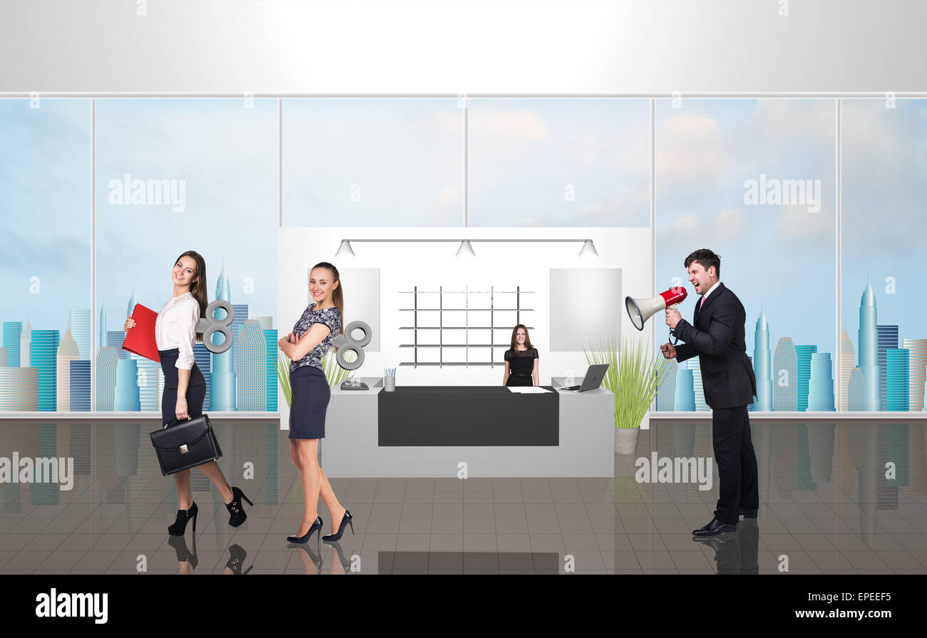 Woman walk work office hi-res stock photography and images - Alamy