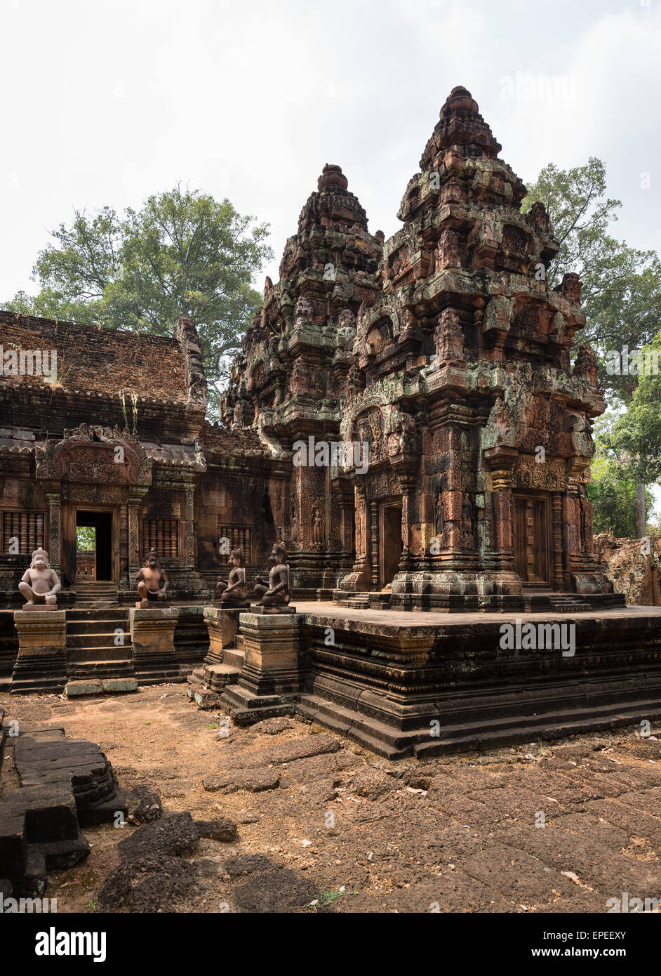 Yaksha Guardian, ape-like guardian figures in front of the Mandapa and ...