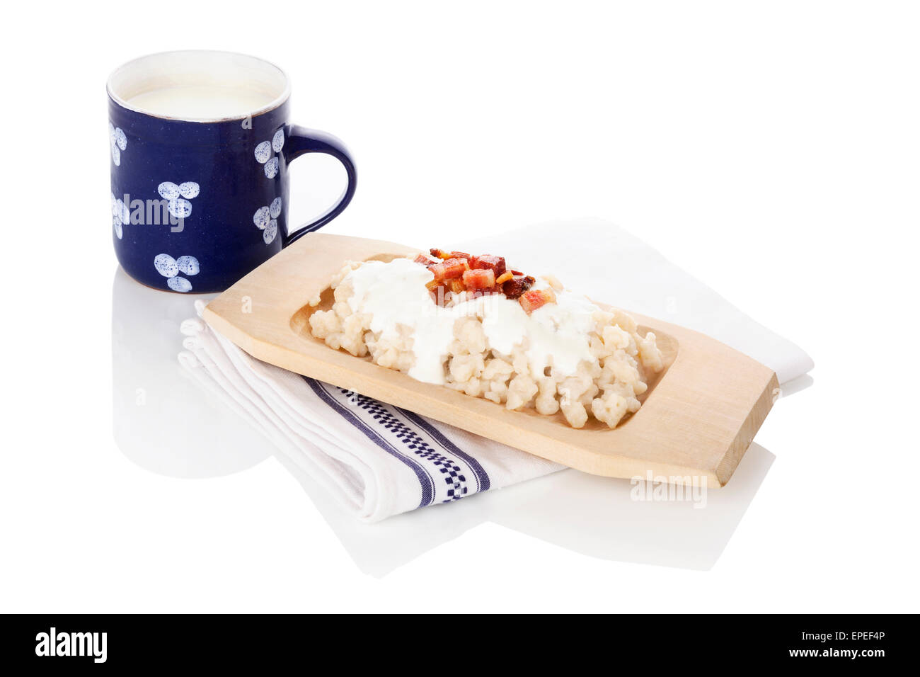 Bryndzove halusky and zincica. Potato dumplings with bryndza sheep ...